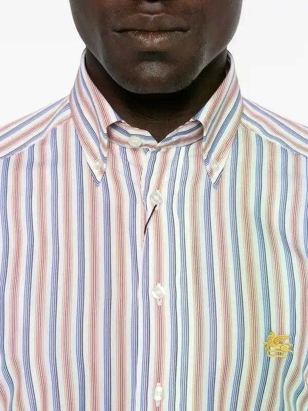Etro Striped Long-sleeved Shirt - White