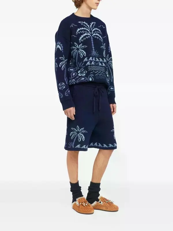 Alanui Palm-tree Motif Shorts