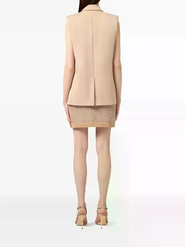 Elisabetta Franchi Knitted Mini Skirt - Neutrals