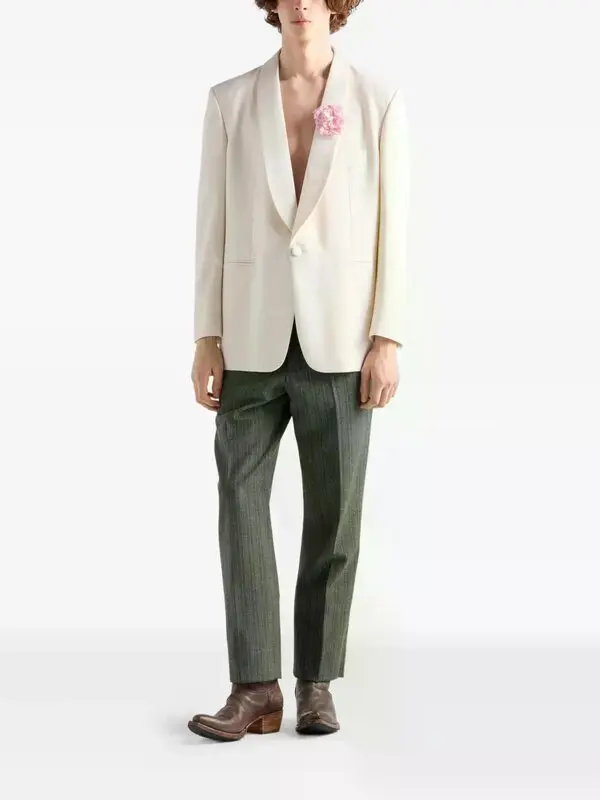 Prada Pinstripe Wool Trousers