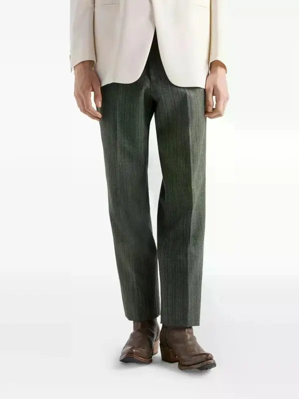 Prada Pinstripe Wool Trousers