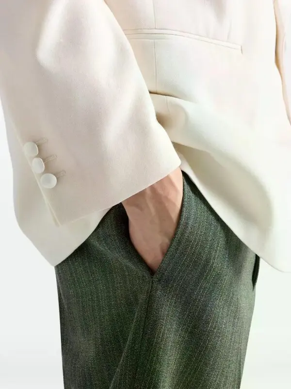 Prada Pinstripe Wool Trousers