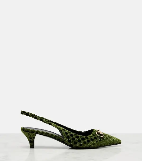 Gucci Gg Horsebit Erin Slingback Pumps