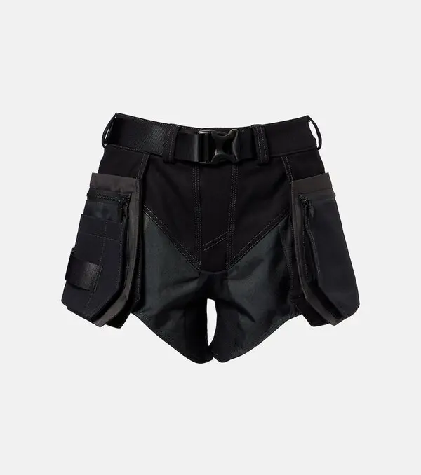 MUGLER Belted Low-rise Cargo Shorts