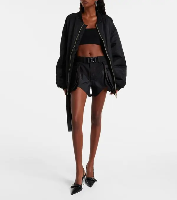 MUGLER Belted Low-rise Cargo Shorts