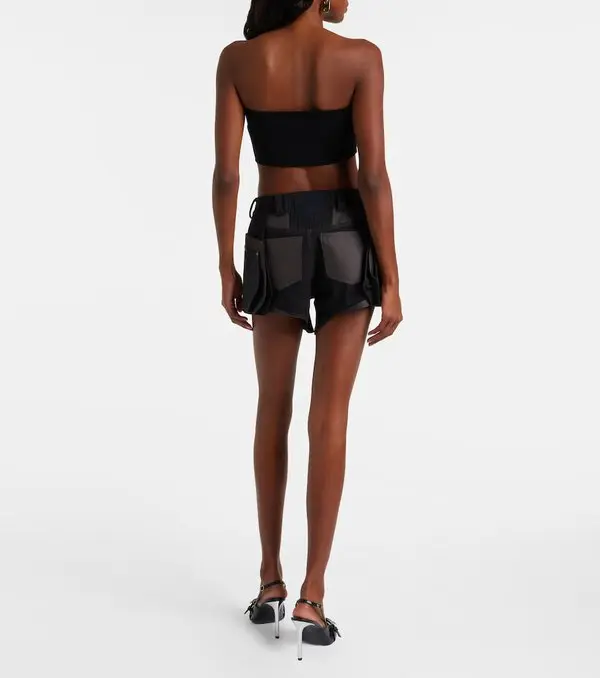 MUGLER Belted Low-rise Cargo Shorts