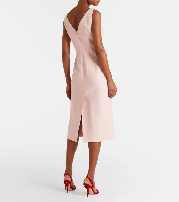 Valentino Garavani Crepe Couture Bow-detail Midi Dress - Pink