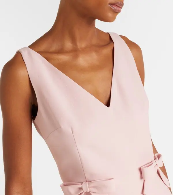 Valentino Garavani Crepe Couture Bow-detail Midi Dress - Pink
