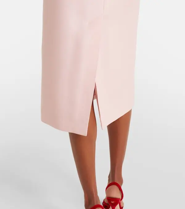 Valentino Garavani Crepe Couture Bow-detail Midi Dress - Pink