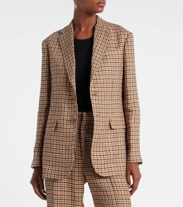 Polo Ralph Lauren Plaid Linen Blazer