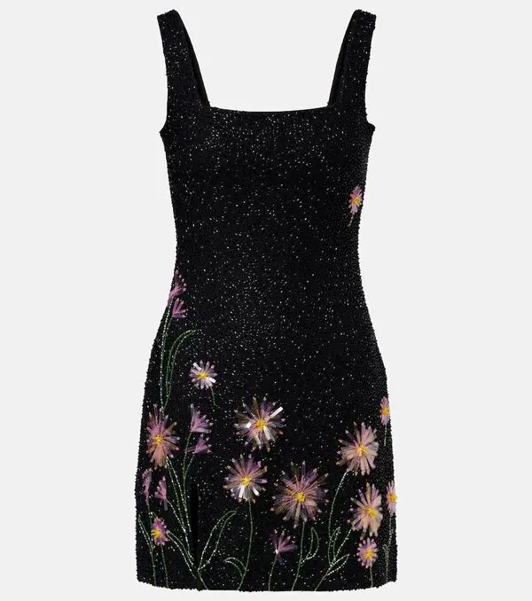 Staud Le Sable Beaded Minidress