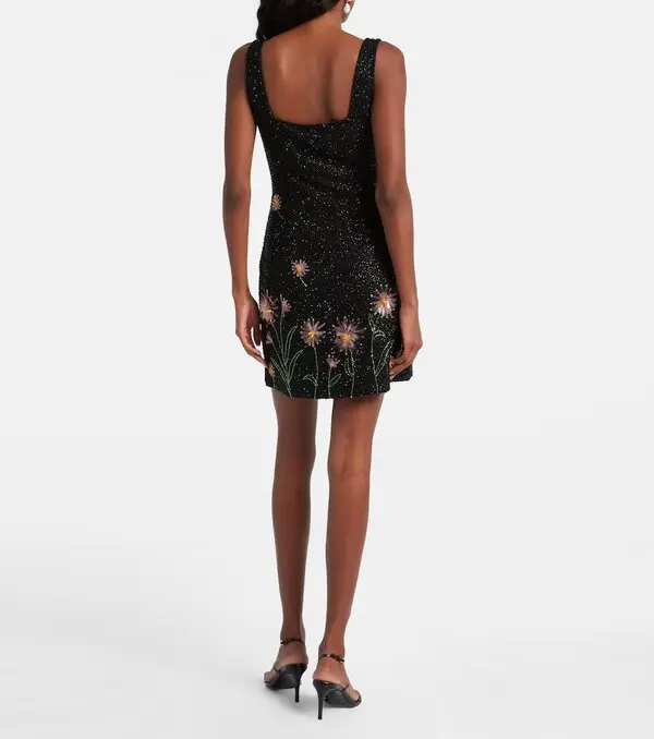 Staud Le Sable' Beaded Mini Dress