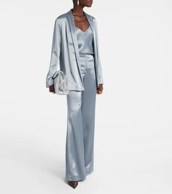 Galvan Julianne High-rise Wide-leg Pants - Blue