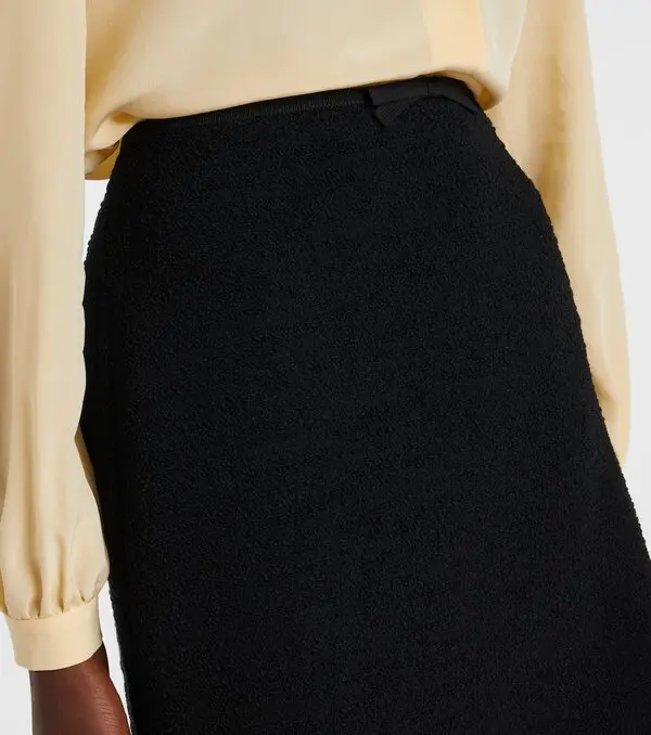 Valentino Garavani Wool-blend Mini Skirt With Ruffle Detail