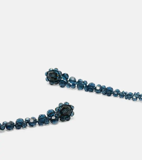 Simone Rocha Crystal-embellished Drop Earrings - Blue