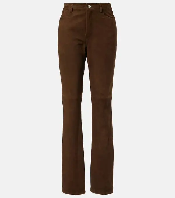 Proenza Schouler Maxine Suede Straight Leg Pants