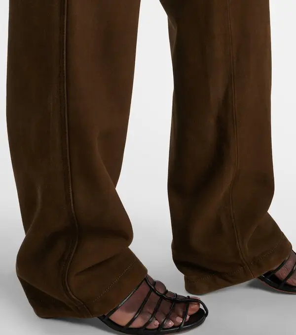 Proenza Schouler Maxine Suede Straight Leg Pants