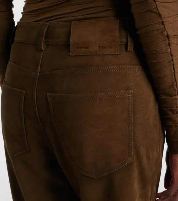 Proenza Schouler Maxine Suede Straight Leg Pants