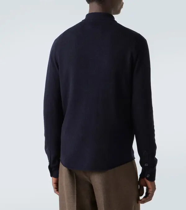 ALLUDE Wool And Cashmere Overshirt - Blue