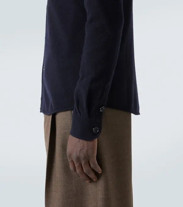 ALLUDE Wool And Cashmere Overshirt - Blue