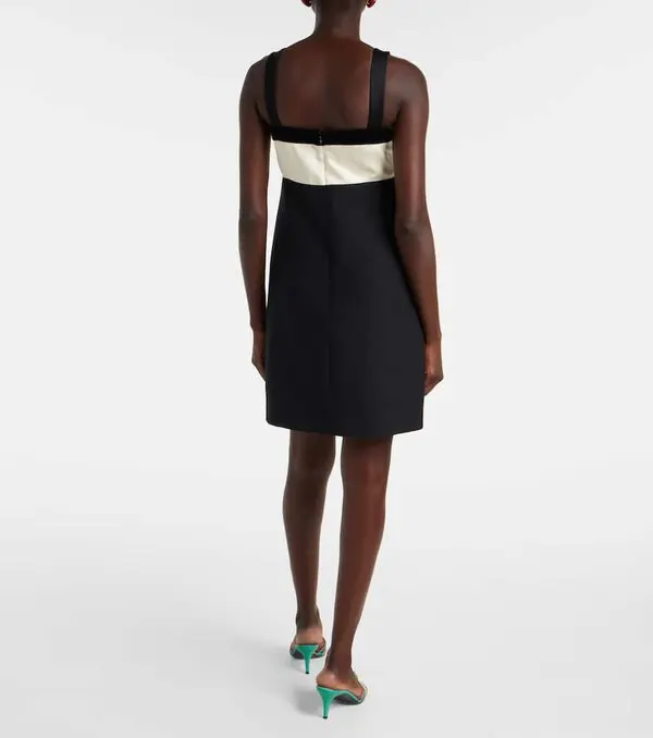 Valentino Garavani Crepe Couture Embroidered Minidress