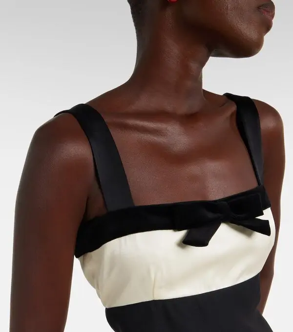 Valentino Garavani Crepe Couture Embroidered Minidress