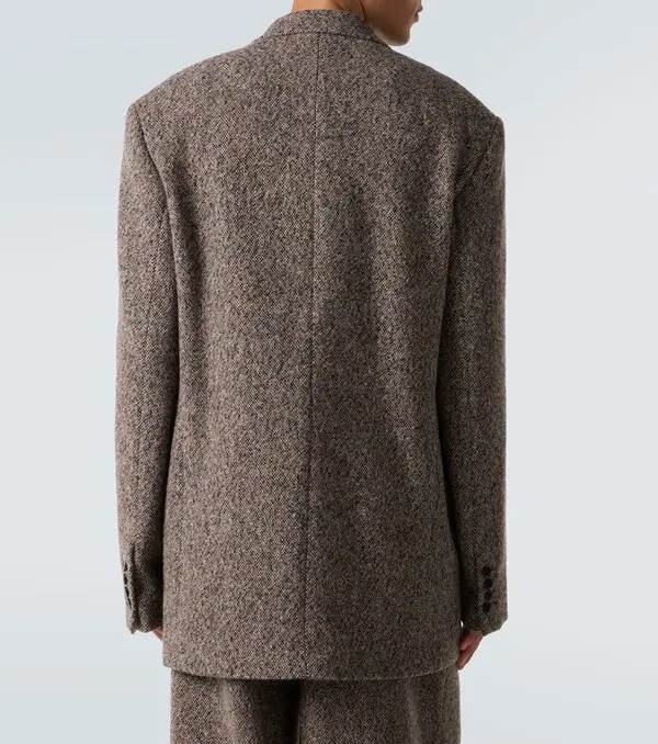 Dries Van Noten Oversized Wool-blend Tweed Blazer