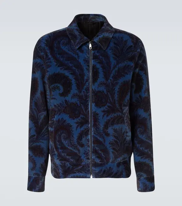 Etro Printed Cotton Velvet Jacket