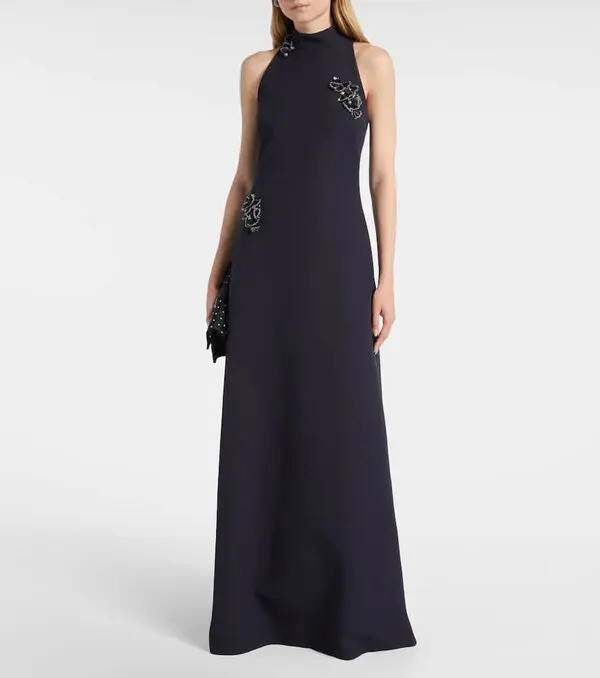 Safiyaa Priscilla Embellished Gown - Blue