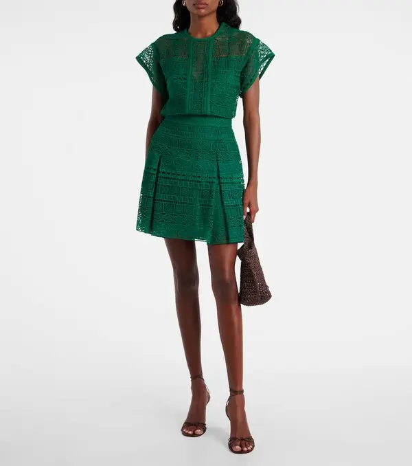 Elie Saab Macramé High-rise Miniskirt