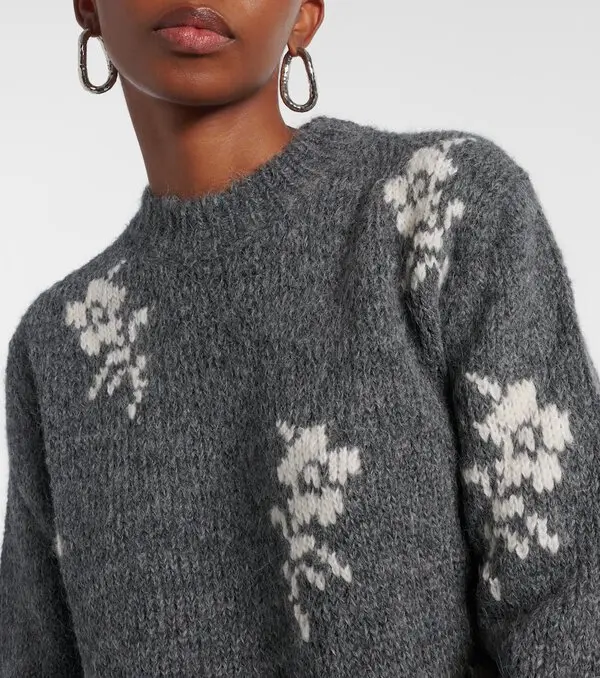 JIL SANDER Intarsia Alpaca And Wool-blend Sweater