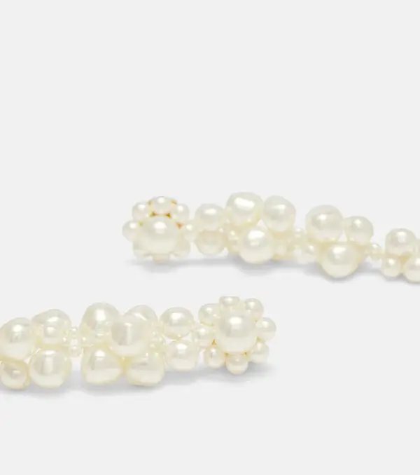 Simone Rocha Drip Faux Pearl Drop Earrings