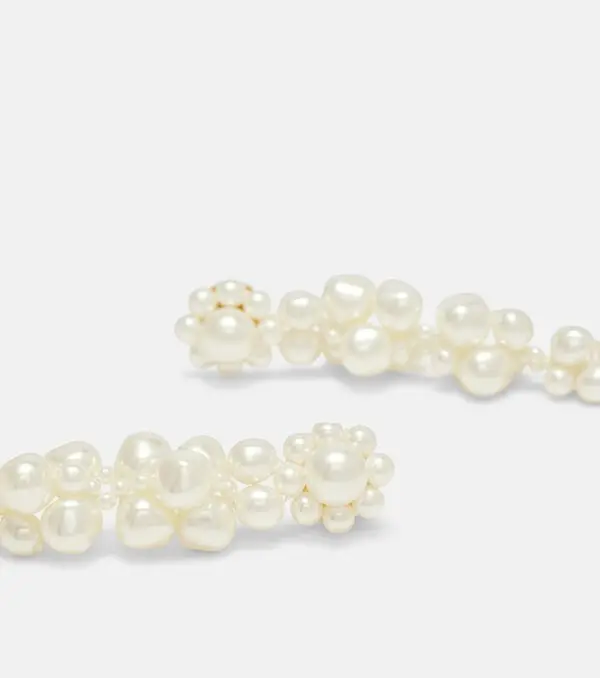 Simone Rocha Drip Faux Pearl Drop Earrings