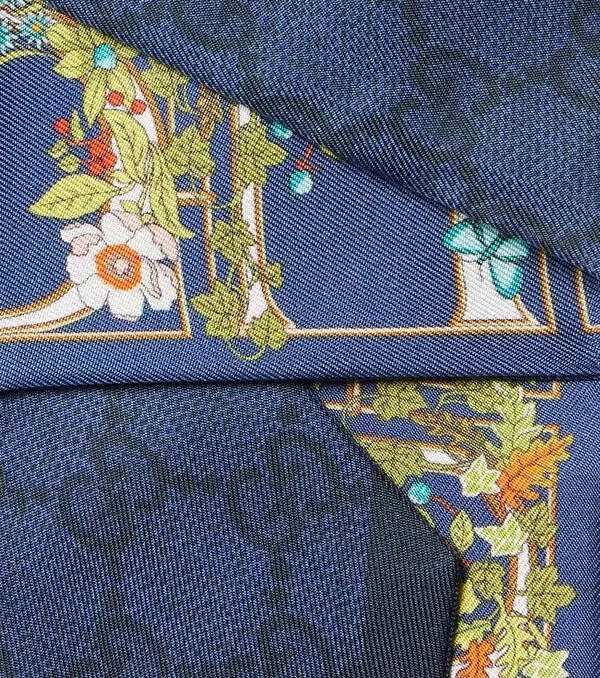 Gucci Gg Floral Silk Scarf
