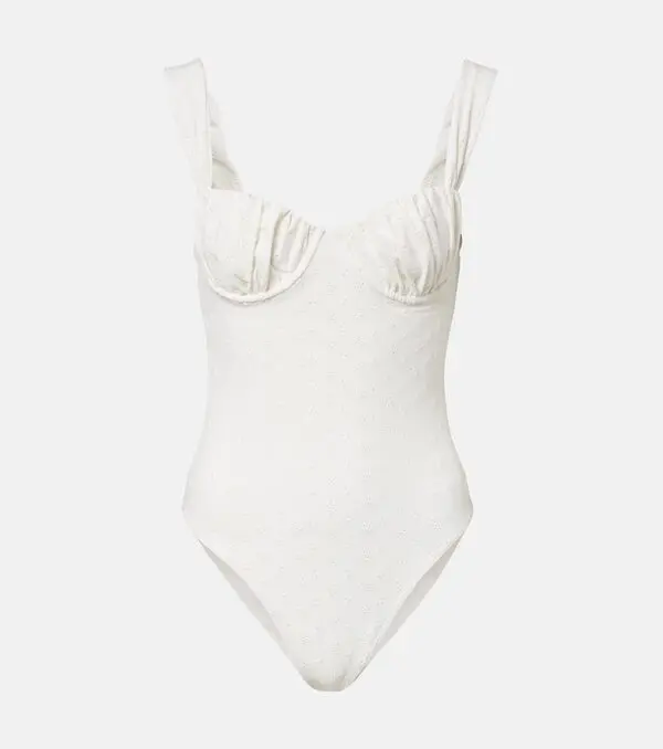 Faithfull The Brand Frida Balconette Swimsuit - White