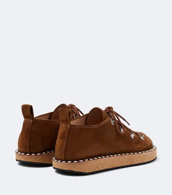 Loewe Studded Suede Lace-up Shoes