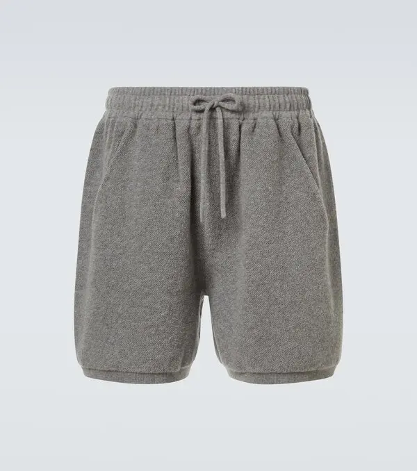 Loewe Wool-blend Shorts - Grey