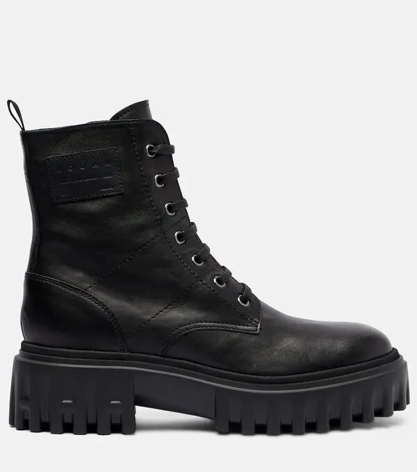 Hogan H700 Leather Combat Boots