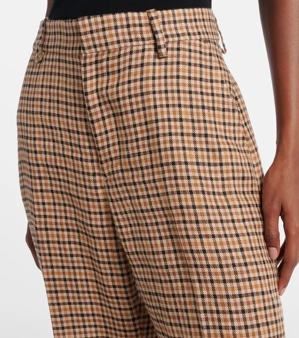 Polo Ralph Lauren Checked Linen Straight Pants