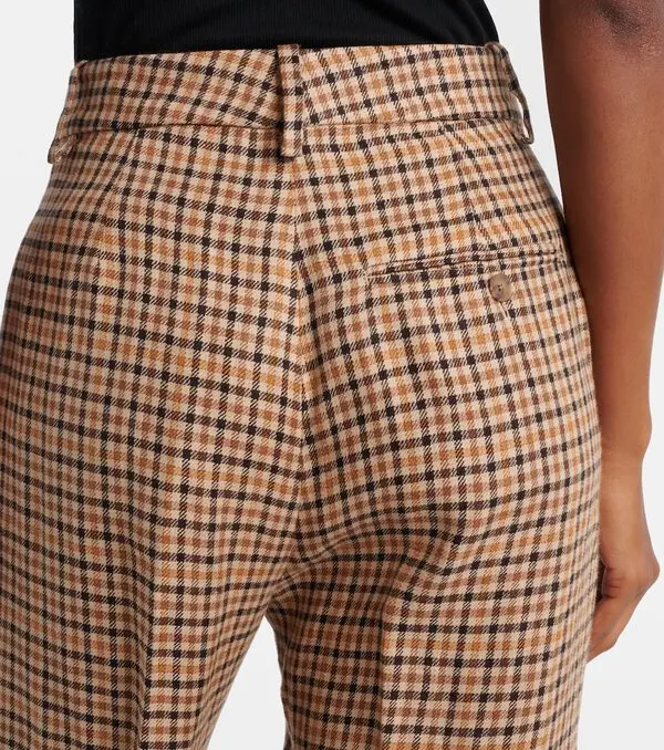 Polo Ralph Lauren Checked Linen Straight Pants