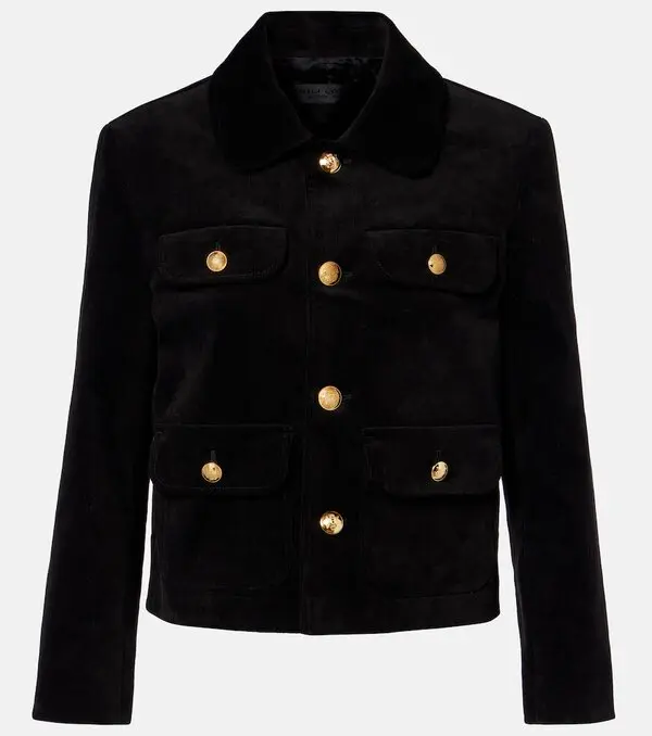 NILI LOTAN Chamonix Cropped Cotton-blend Jacket - Black