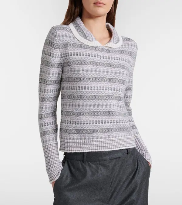 Thom Browne Fair Isle Jacquard Wool-blend Sweater