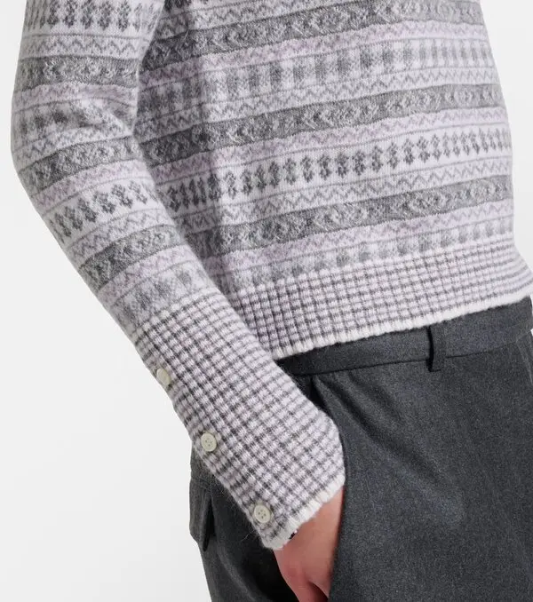Thom Browne Fair Isle Jacquard Wool-blend Sweater
