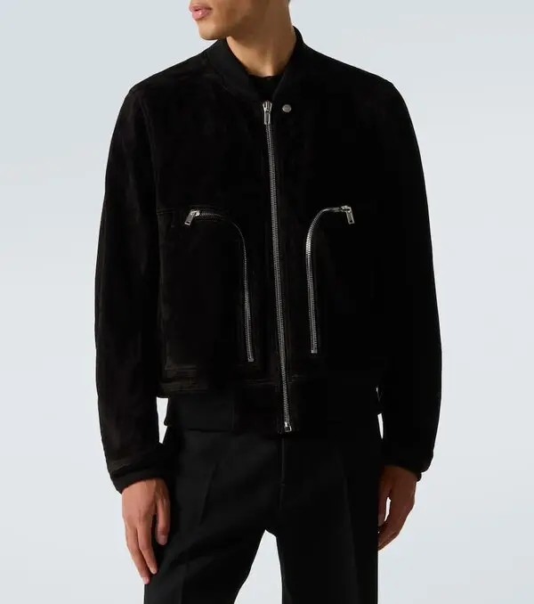 Rick Owens Remoray Suede Bomber Jacket
