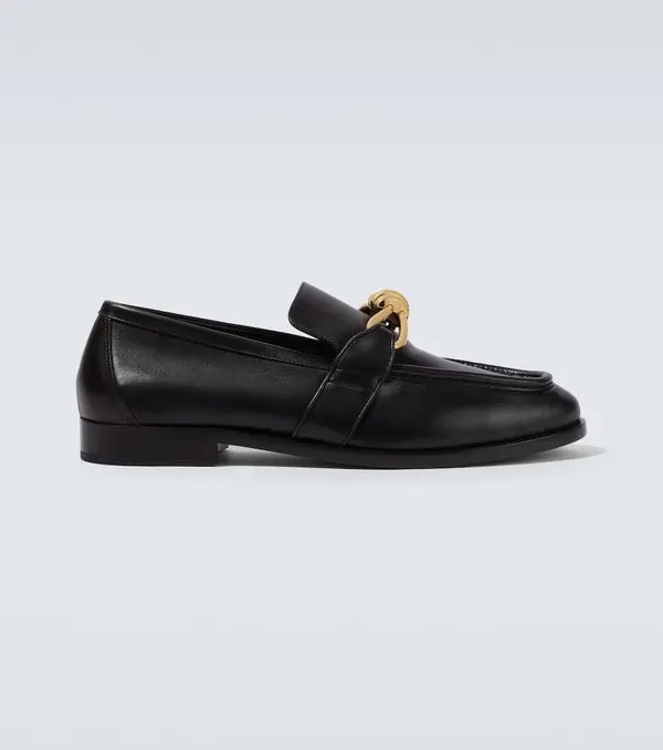 Bottega Veneta Astaire Knot Leather Loafers - Black
