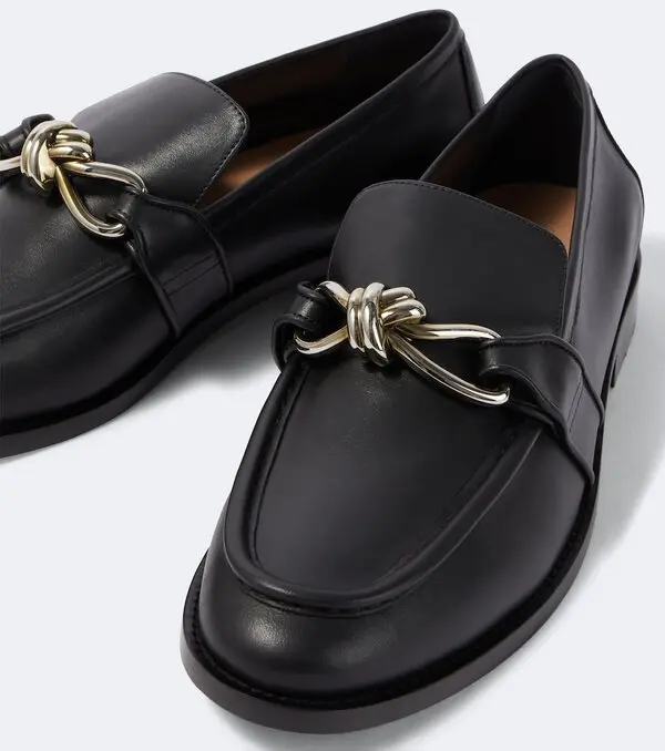 Bottega Veneta Astaire Knot Loafers - Black