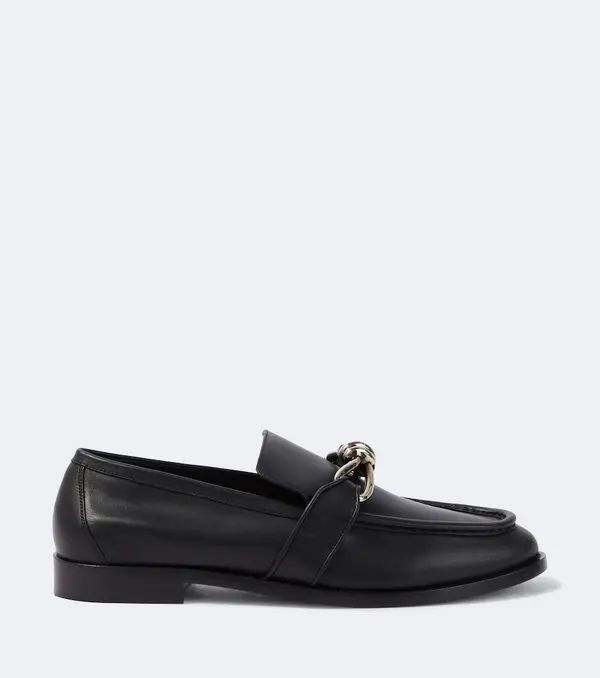 Bottega Veneta Astaire Knot Leather Loafers - Black