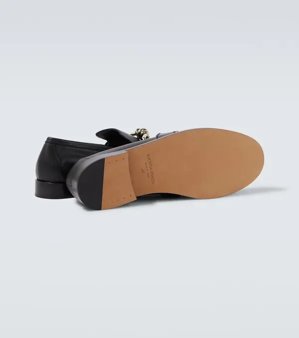 Bottega Veneta Astaire Knot Leather Loafers - Black