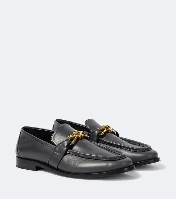 Bottega Veneta Astaire Knot Loafers - Black