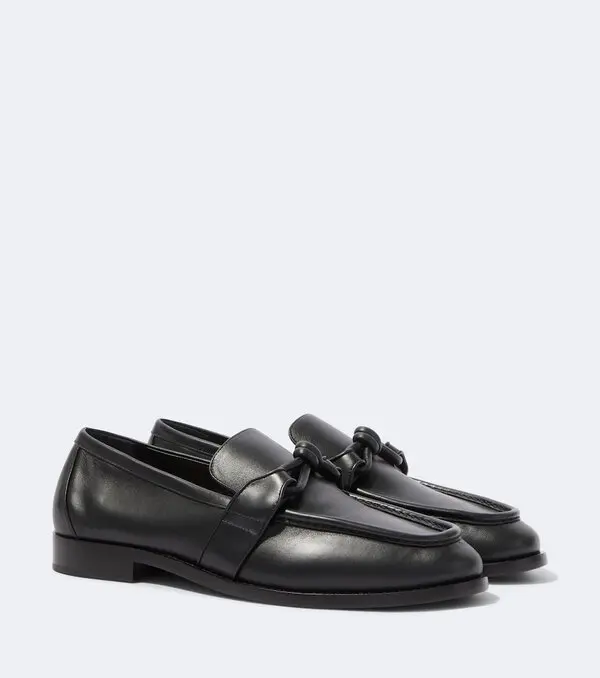 Bottega Veneta Astaire Knot Loafers - Charcoal